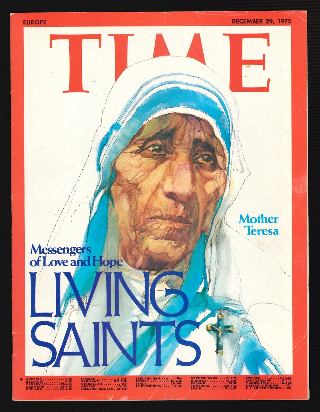 TIME DEC 29 1975 Vintage Magazine Mother Teresa - Etsy