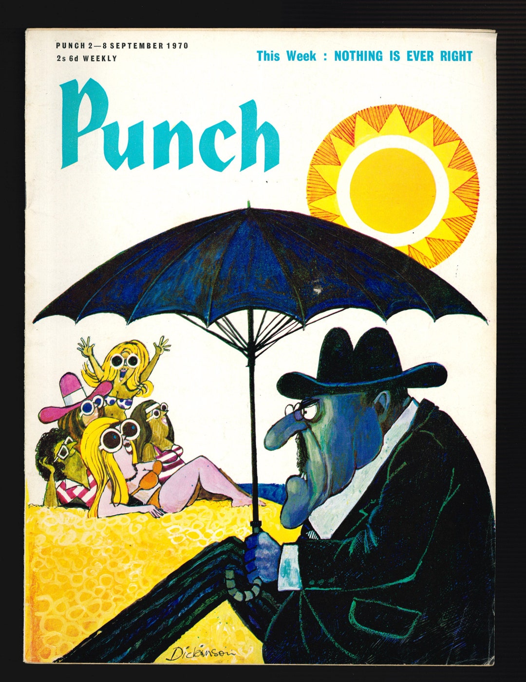 Punch Sept 1970 Bundle of 5 Copies Vintage Original Satire Magazine - Etsy