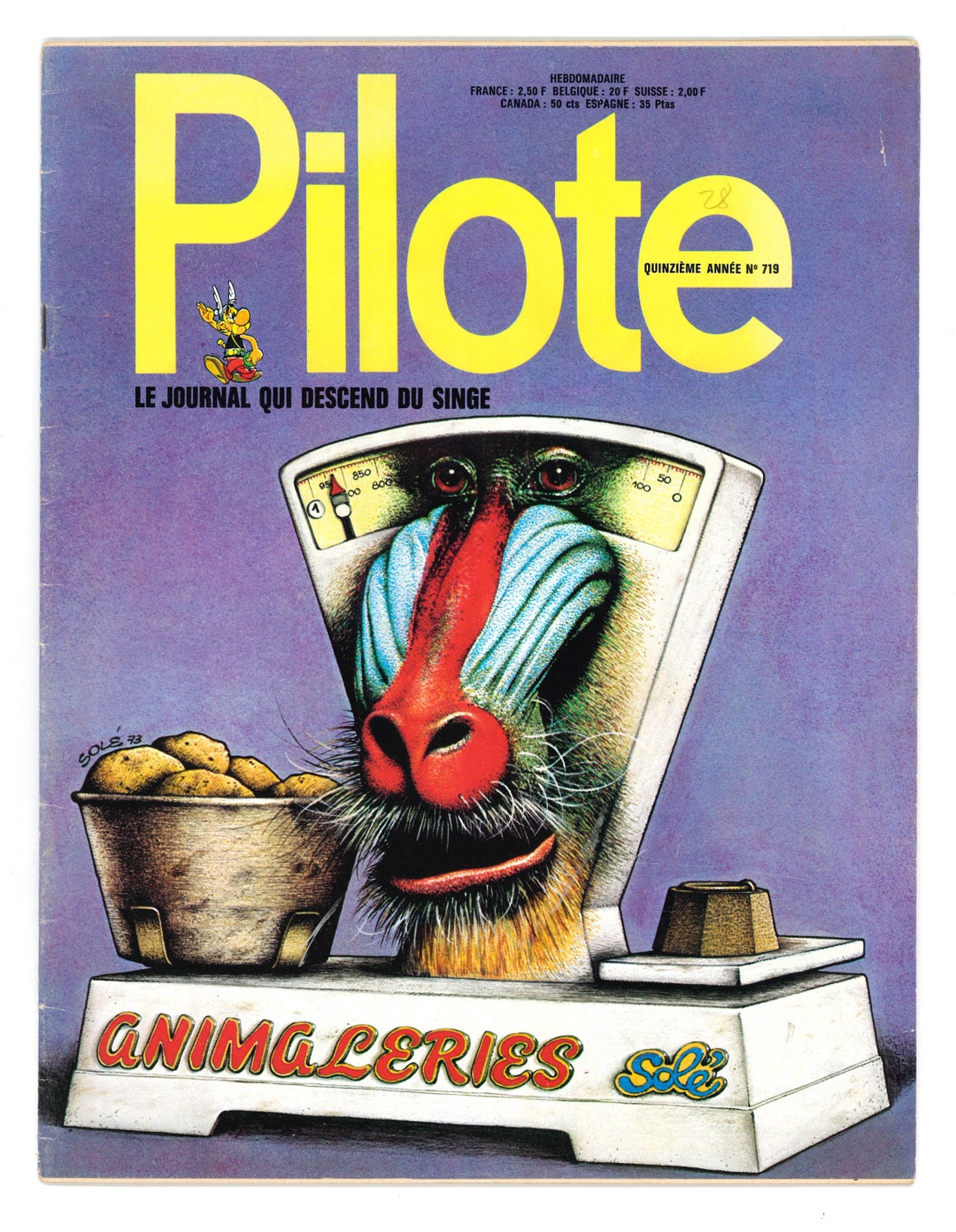 Pilote No 719 1973 French Comic Magazine - Etsy