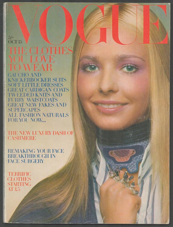 Vogue 15th October 1970 Original Vintage Fashion Magazine - Etsy