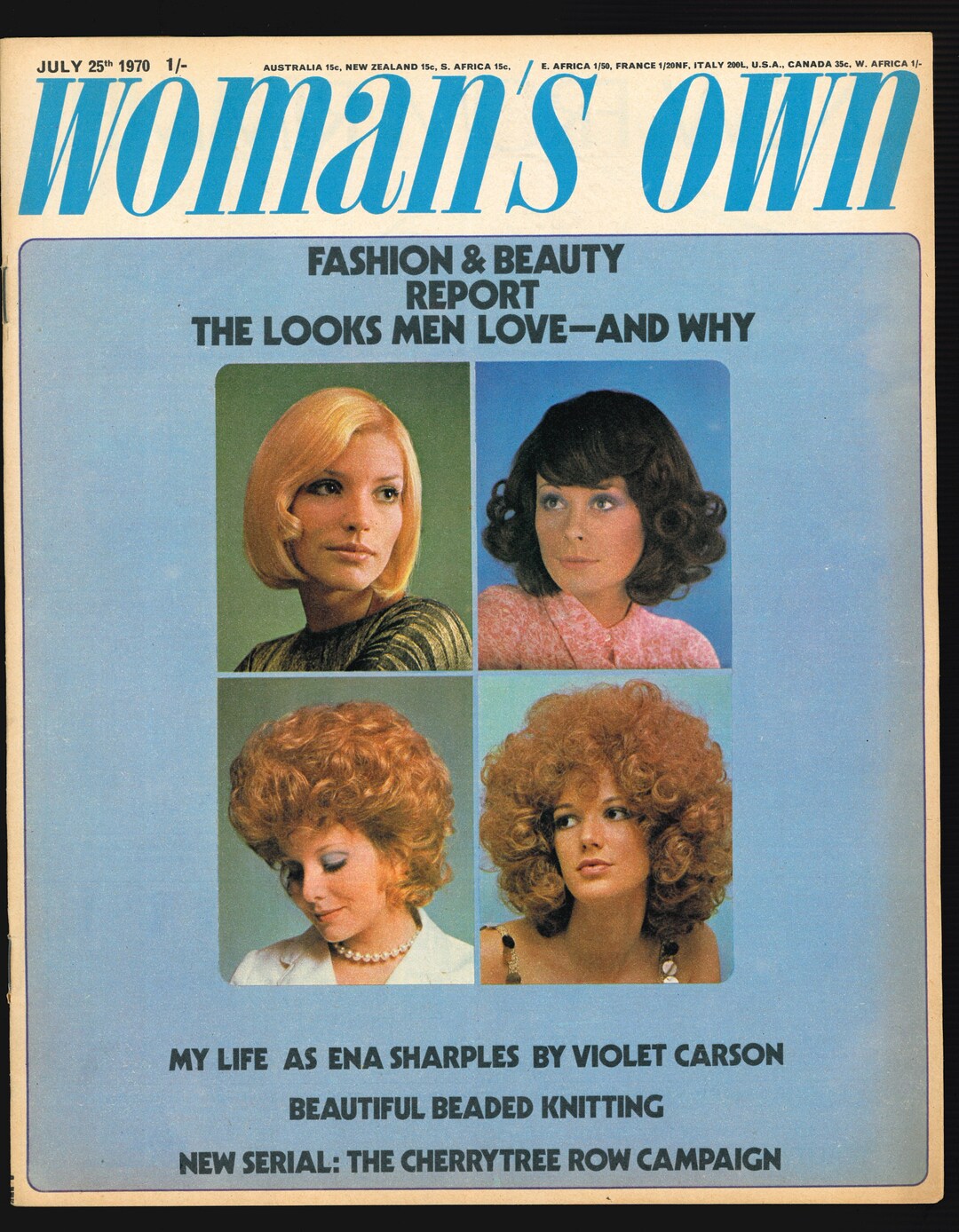 Woman's Own July 25 1970 Original British Vintage Weekly Women Magazine ...