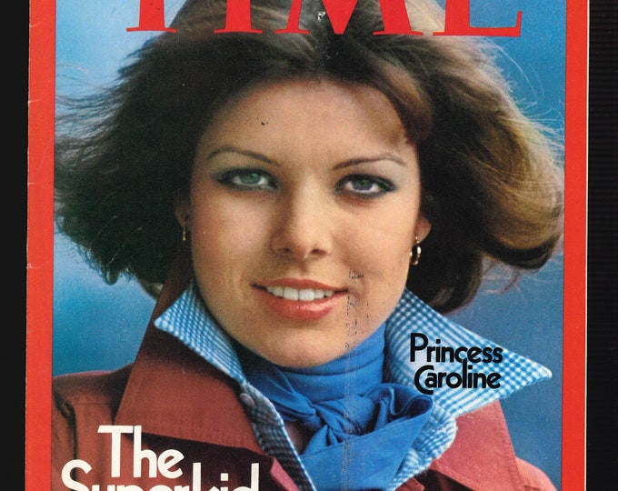 TIME APR 28 1975 Vintage Magazine Princess Caroline the Superkid From ...