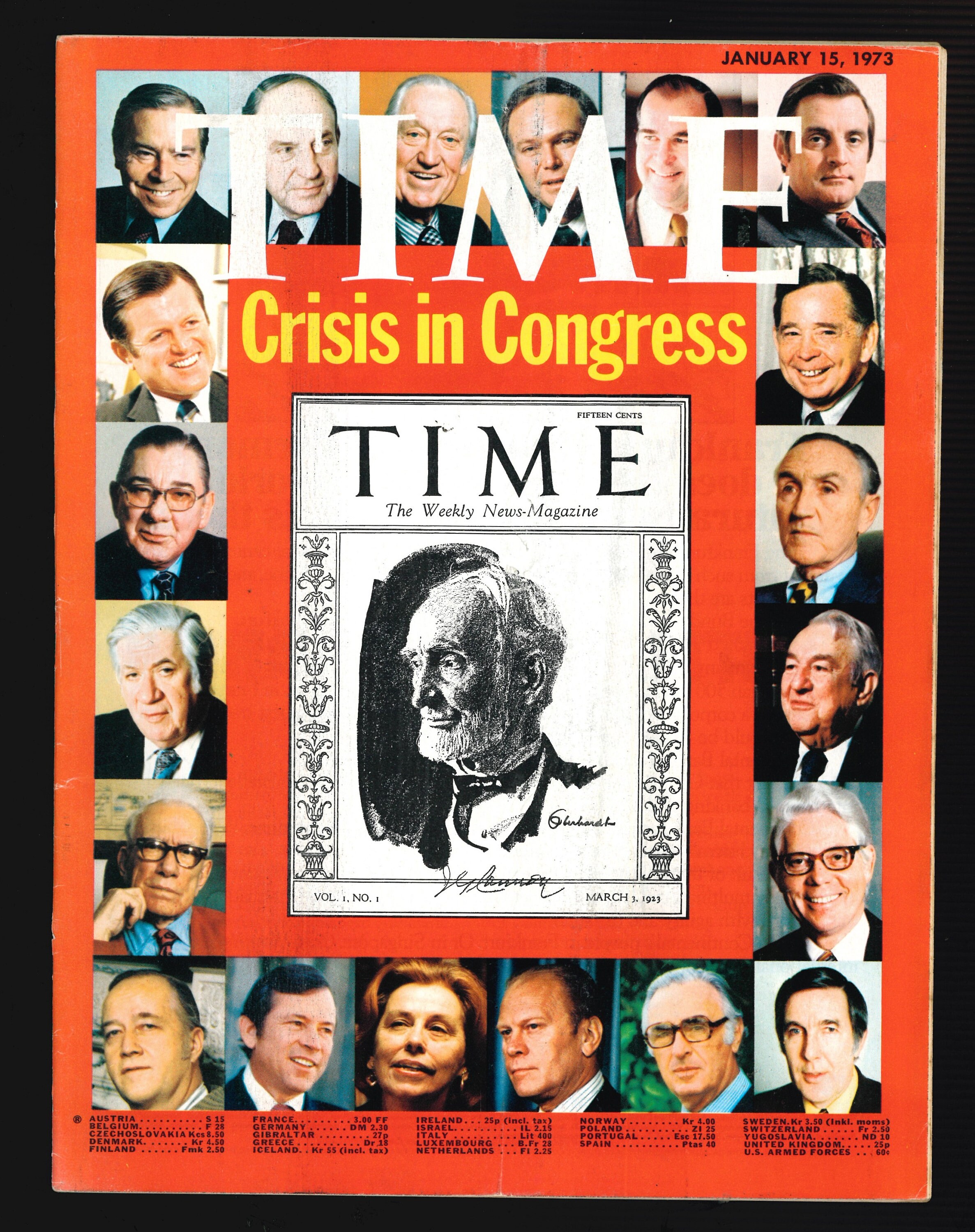 TIME JAN 15 1973 Vintage Magazine Crisis in Congress - Etsy