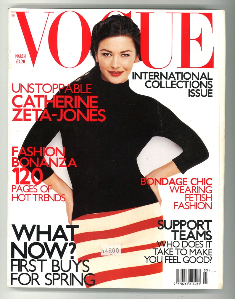 Vogue UK March 2001 British Original Vintage Magazine Birthday | Etsy