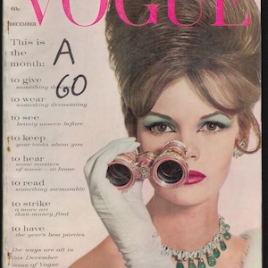 Vogue US Dec 1960 Original Vintage American Fashion Magazine Penn ...