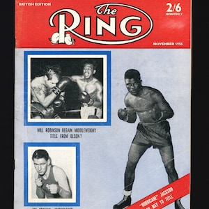 The Ring 1955 Boxing Wrestling Fighting Original Vintage Rare Magazine ...