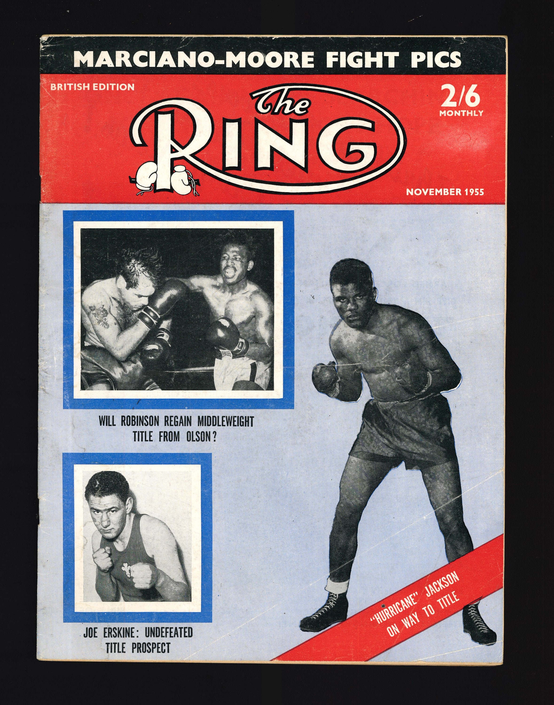 The Ring 1955 Boxing Wrestling Fighting Original Vintage Rare Magazine ...