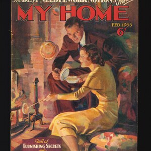My Home Back Issues 1933 Original Vintage Women’s Magazine Knitting ...