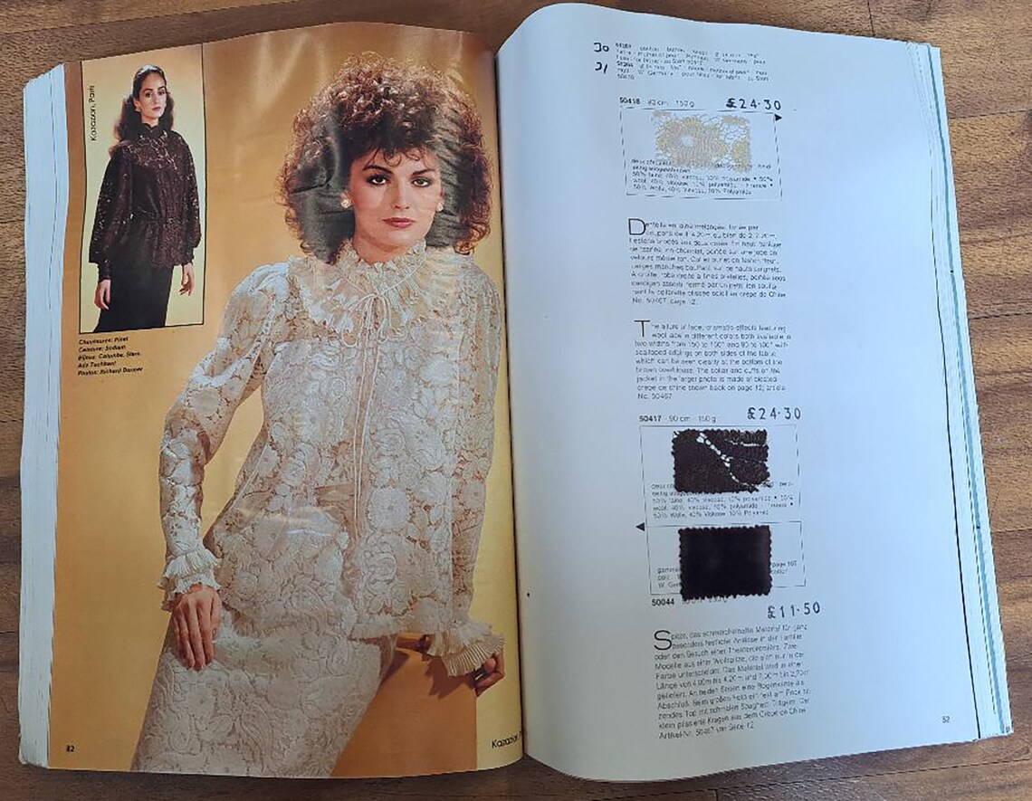Elegance 1982-83 Paris Trade Textile Catalogue Original Vintage Fashion ...