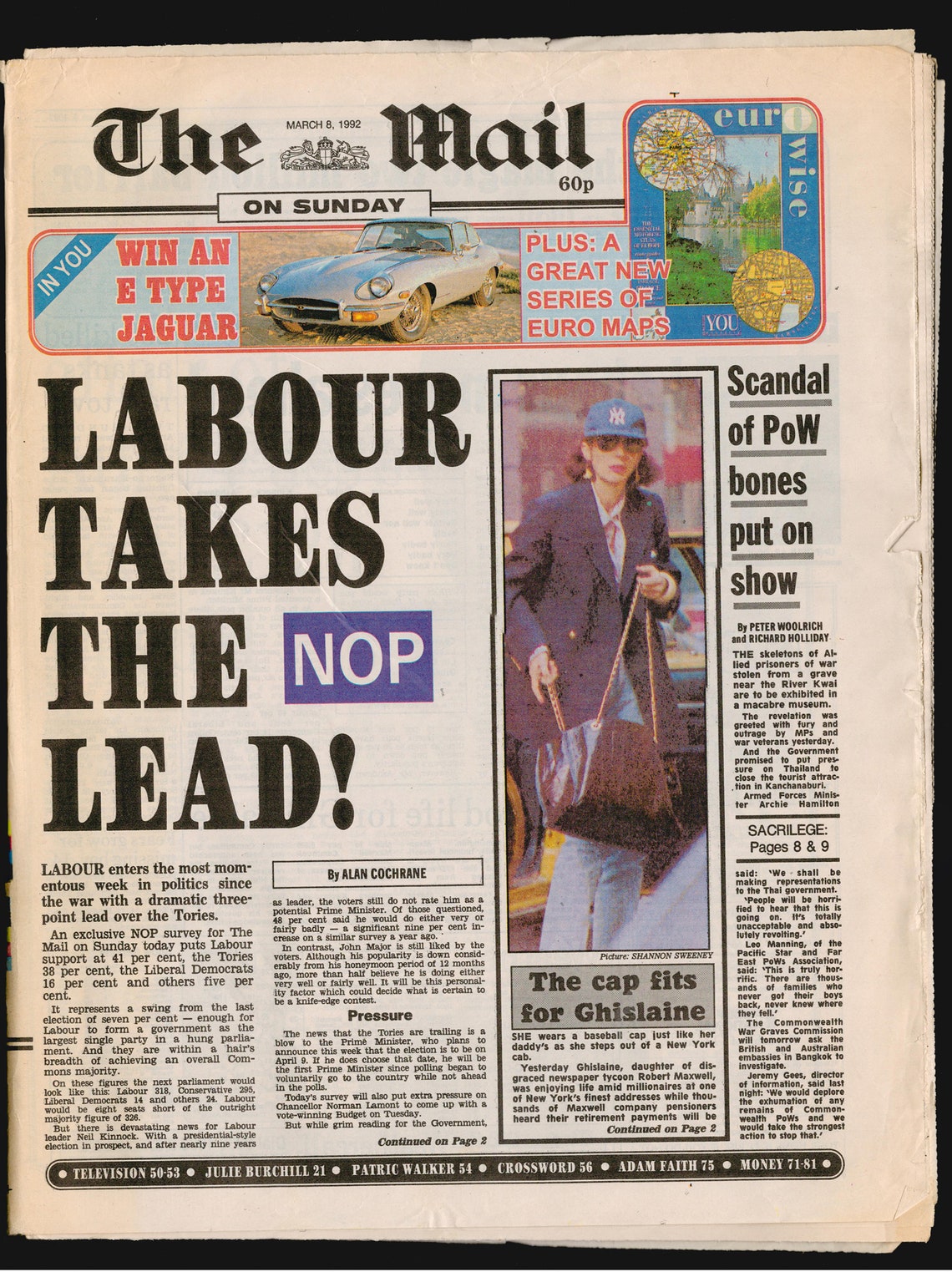 The Mail Newspaper March 8 1992 Present Ghislaine Maxwell by Shannon ...