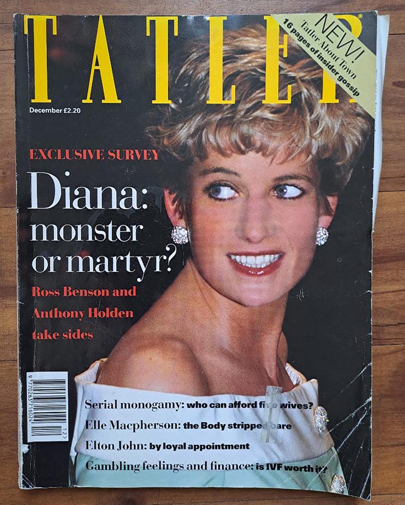 Tatler UK Vol 288 No 12 Dec 1993 British Original Vintage Fashion ...