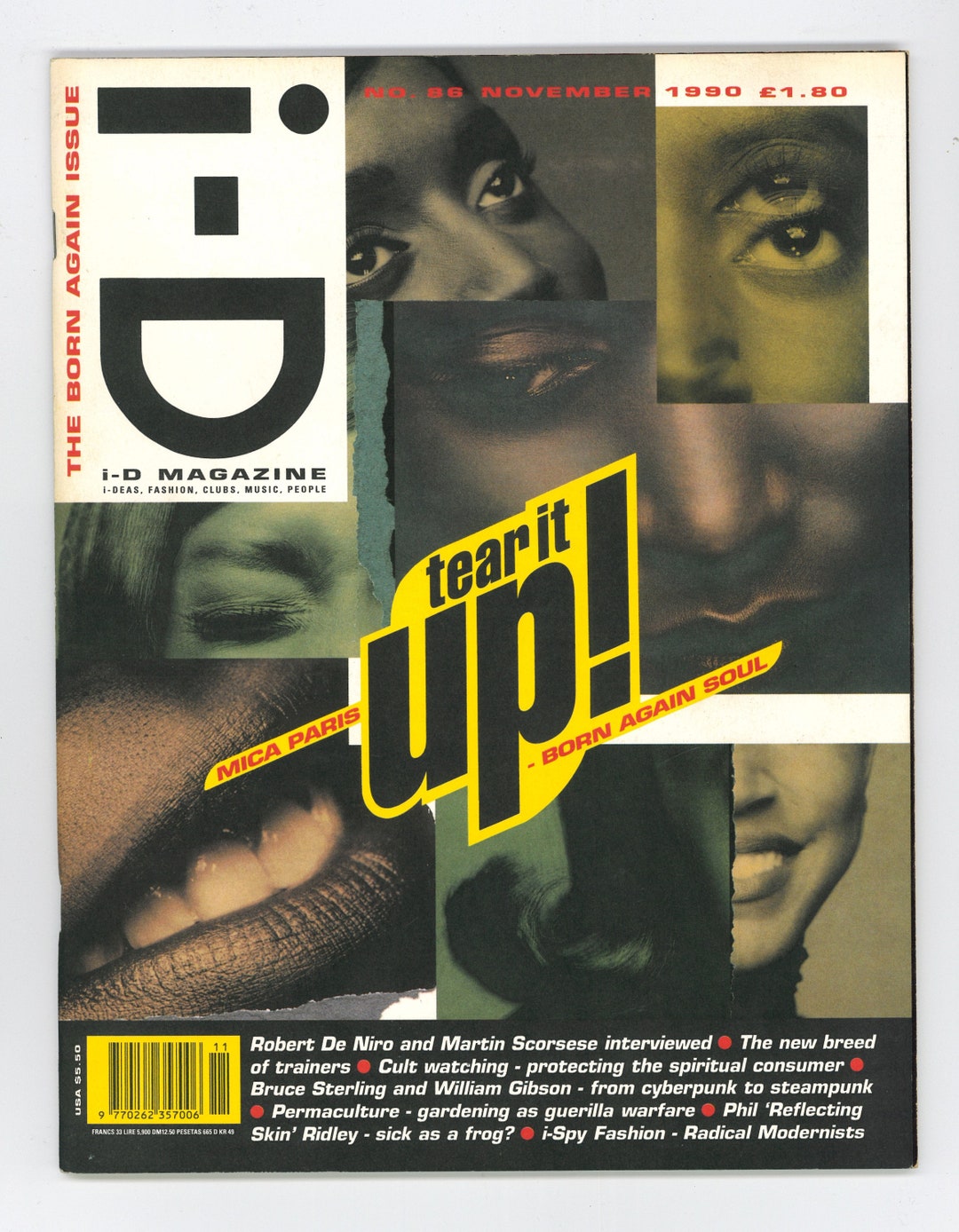 I-d Magazine No 86 Nov 1990 THE BORN AGAIN Issue Mica Paris Robert De ...