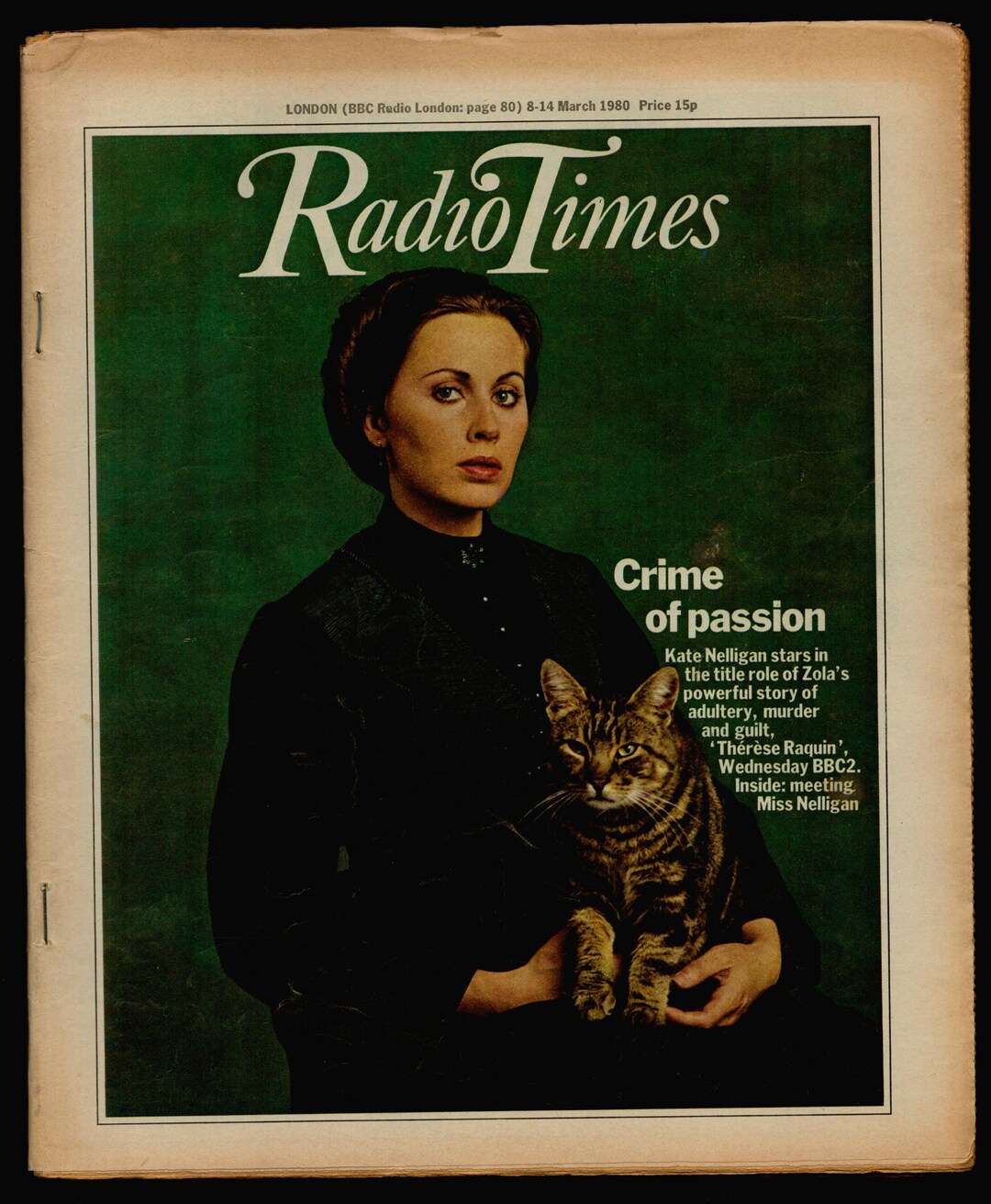 Radio Times March 8-14 1980 Vintage Magazine Kate Nelligan Zola Crime ...