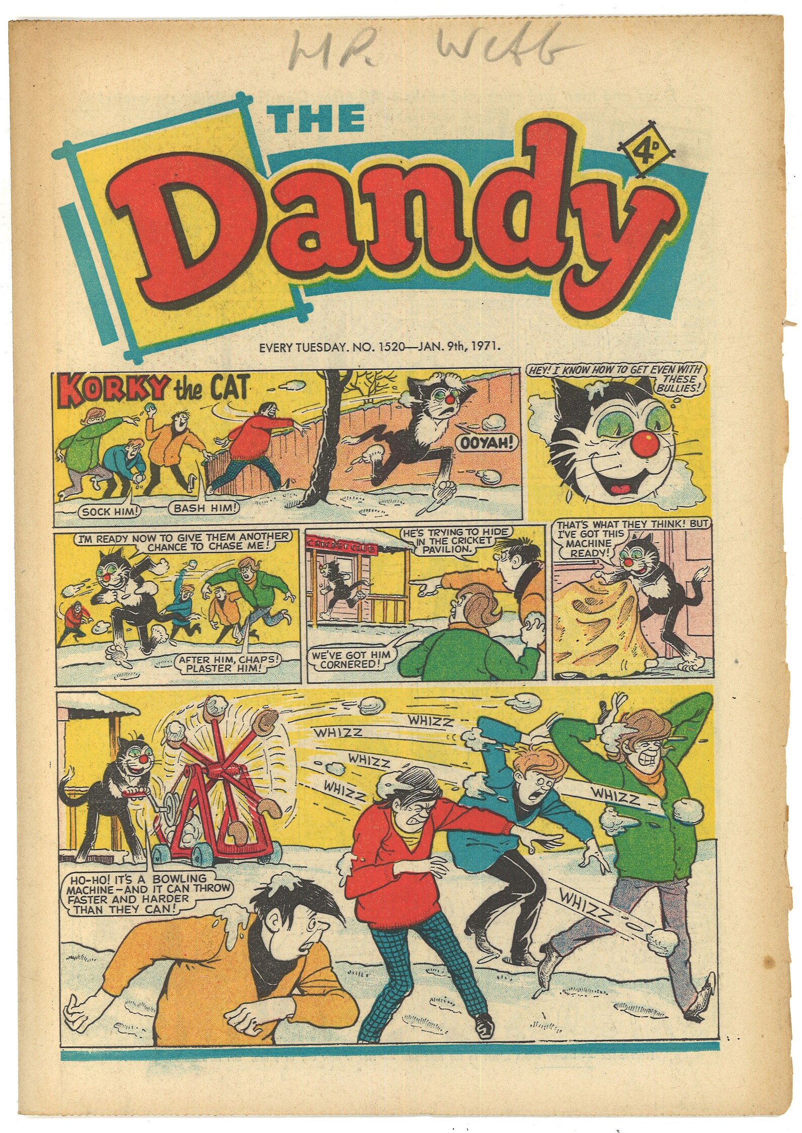 Dandy No 1520 Jan 9 1971 UK Original British Vintage Comics - Etsy