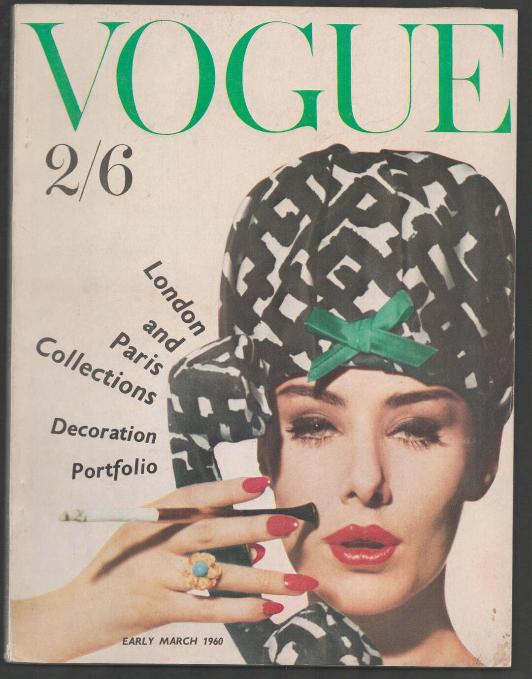 Vogue UK Early March 1960 Original Vintage Fashion Magazine Claude ...