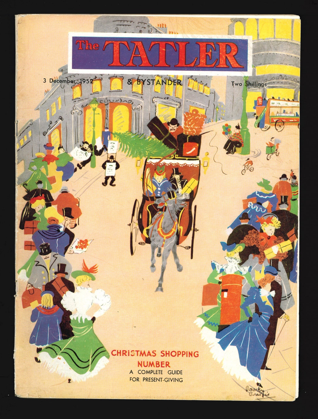 Tatler & Bystander Dec 3 1952 London Original Vintage Fashion Magazine ...