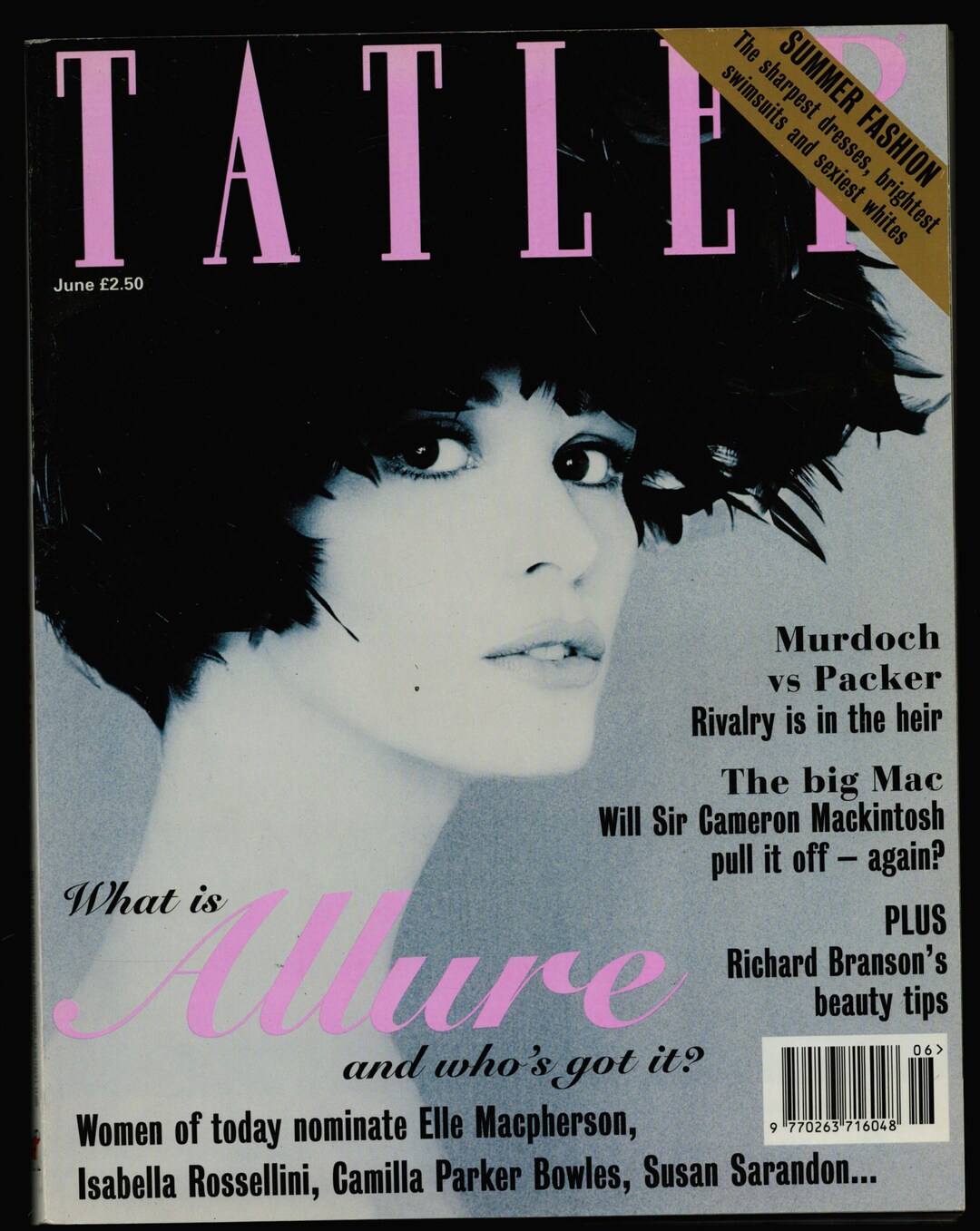 Tatler June 1996 British Original Vintage Fashion Magazine Elle ...