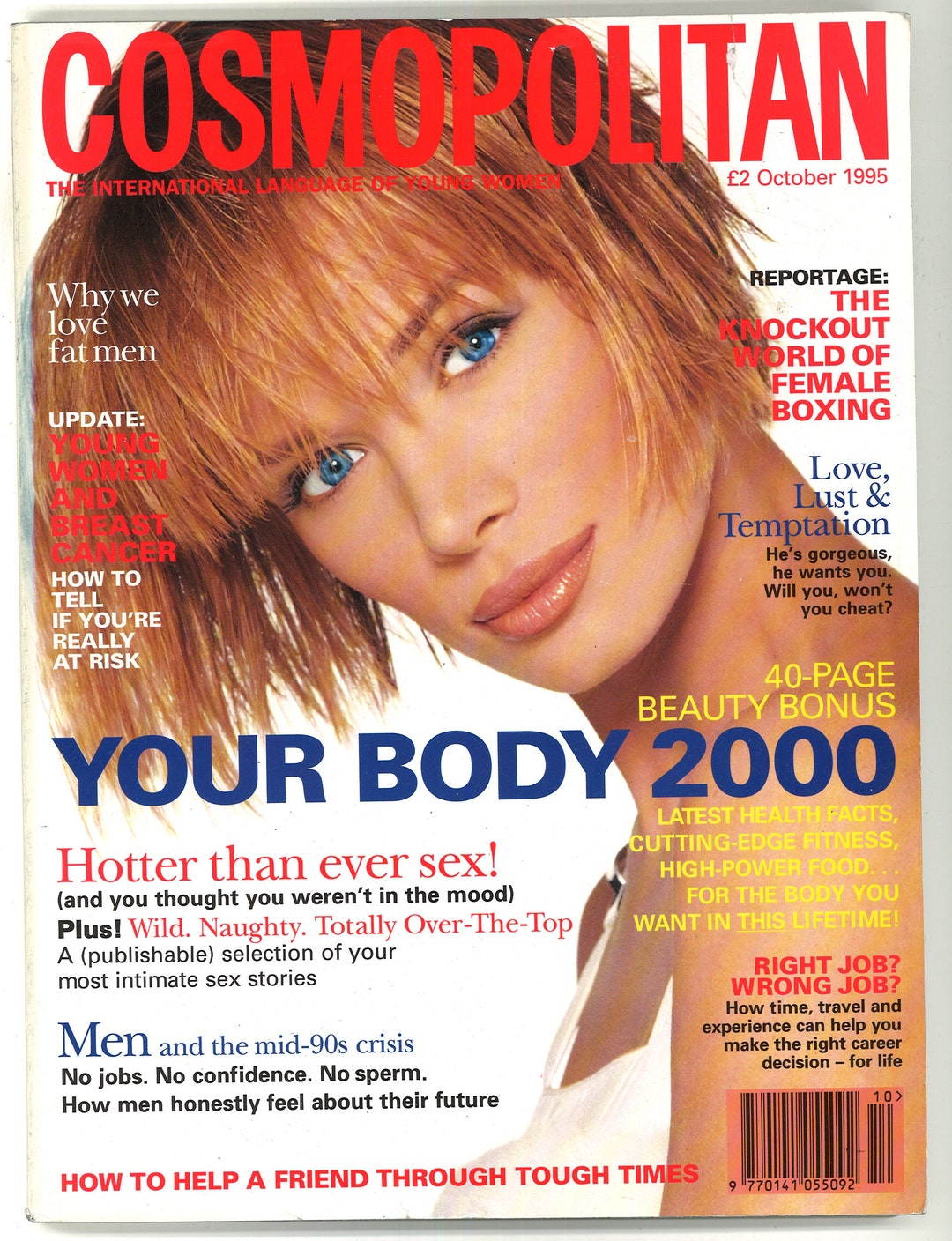 Cosmopolitan Uk Oct 1995 British Original Vintage Fashion Magazine Gift ...