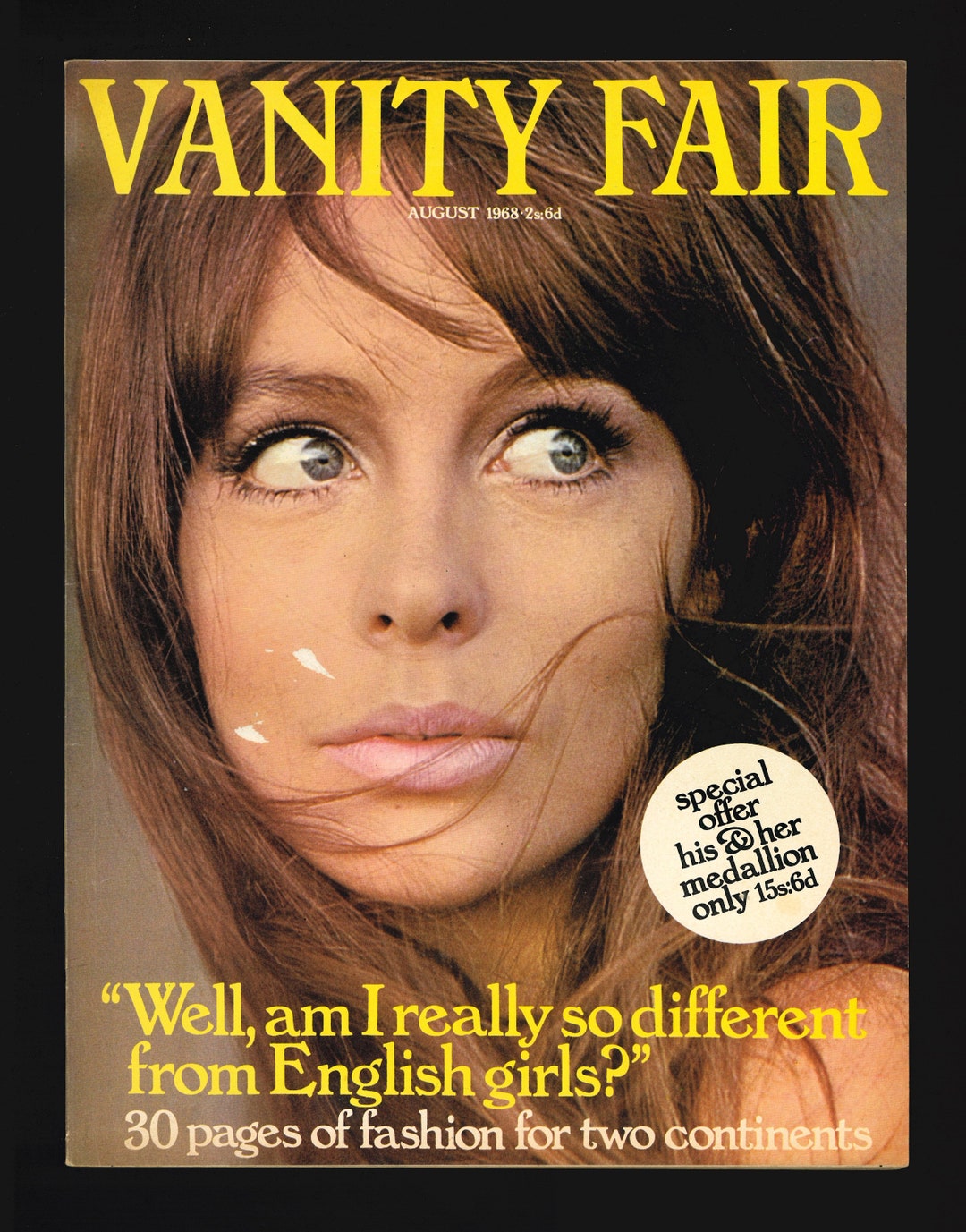 Vanity Fair Aug 1968 Rare Retro Vintage Original Fashion Magazine - Etsy