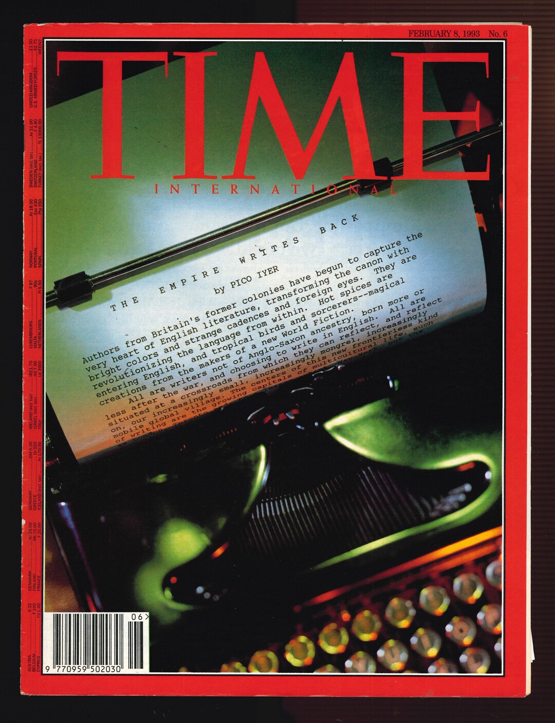 TIME FEB 8 1993 Vintage Magazine the Empire Write Back - Etsy