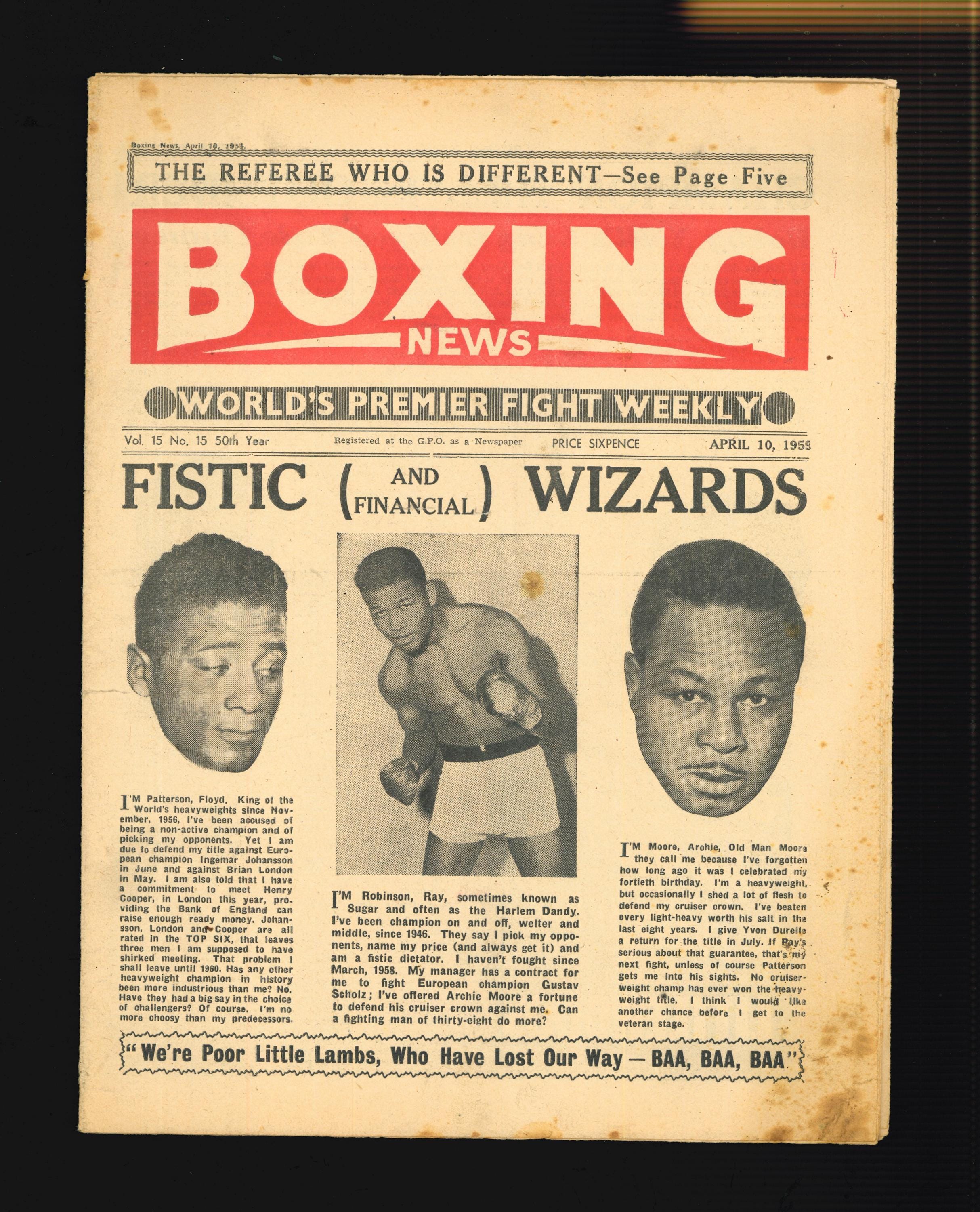 Boxing News 1951 1952 1955 Vintage Original Magazine - Etsy UK