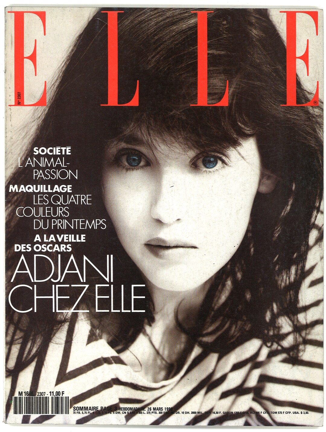 Elle French No 2307 March 26 1990 Paris Foreign Original Vintage ...