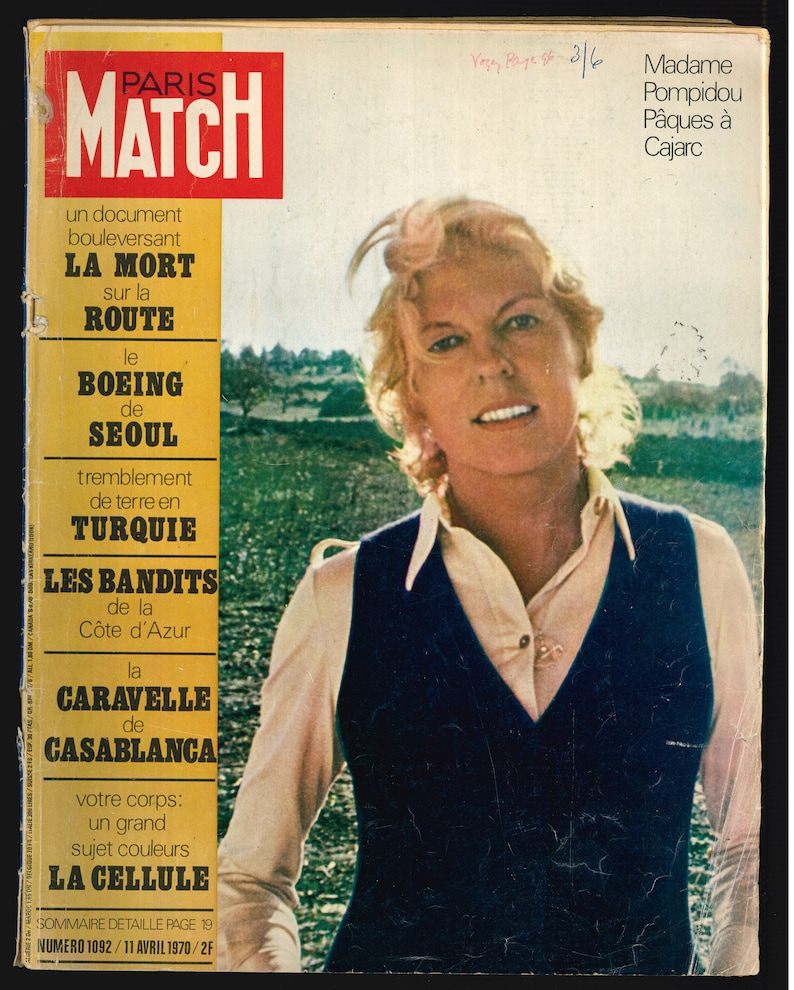 Paris Match March - Aug 1970 Original Vintage Magazine - Etsy