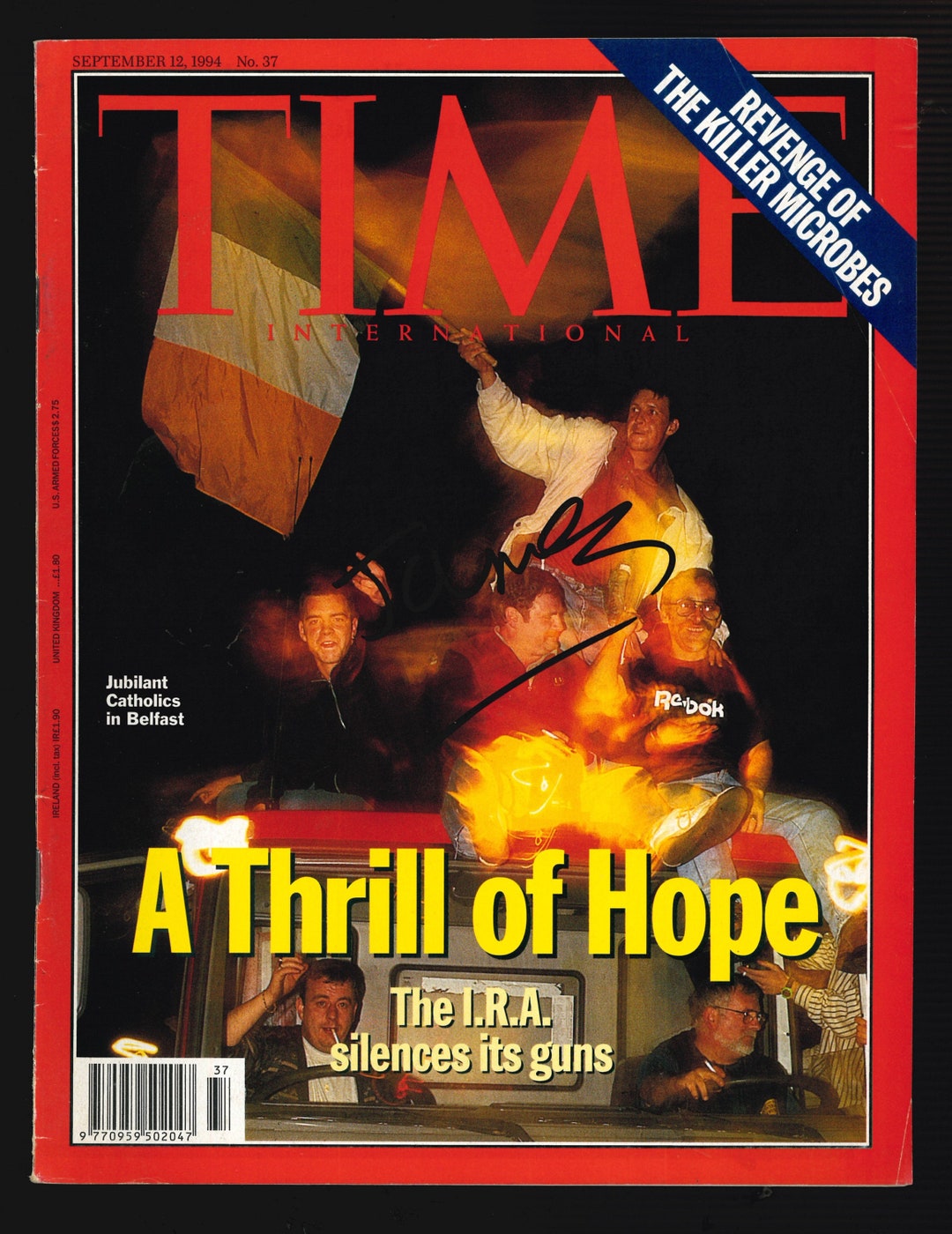 TIME SEPT 12 1994 Vintage Magazine A Thrill of Hope I.R.A 30th - Etsy