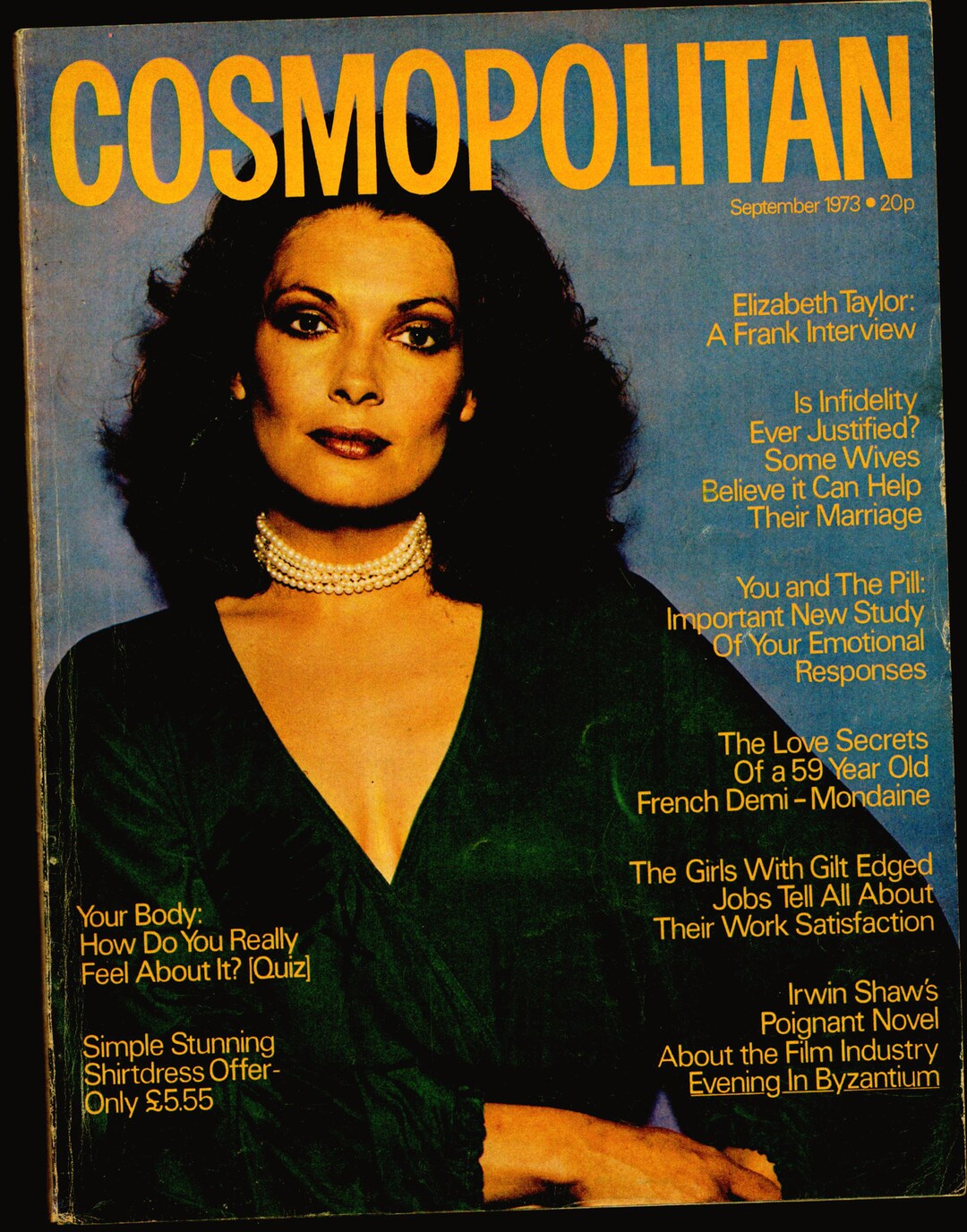 Cosmopolitan UK Sept 1973 British Original Vintage Fashion Magazine ...