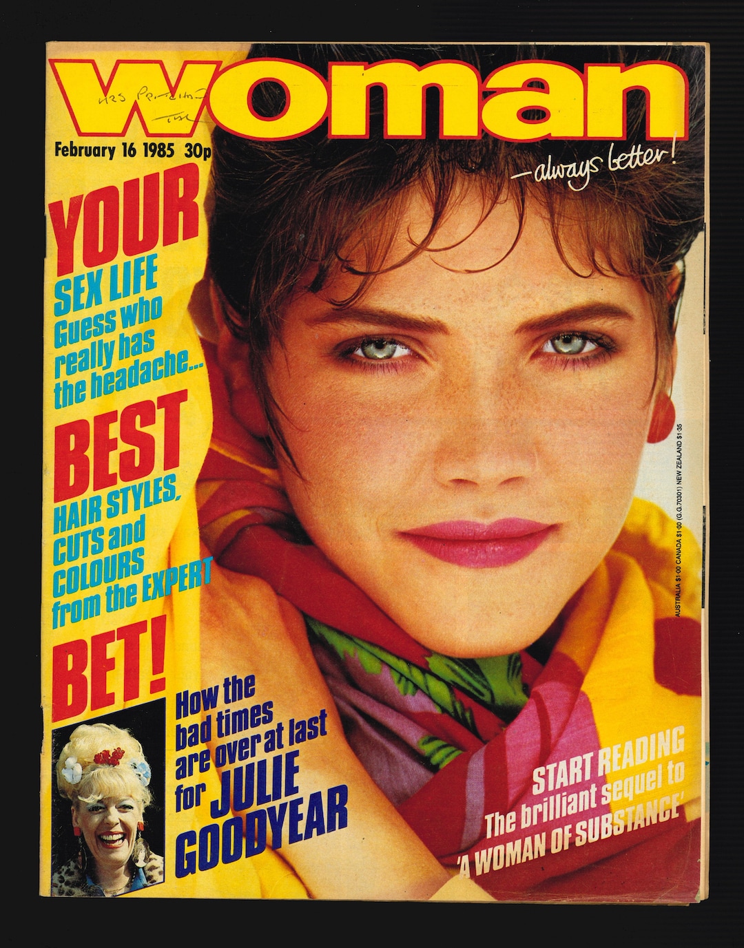 Woman Feb 16 1985 Vintage Magazine Fashion Beauty Cooking Julie ...