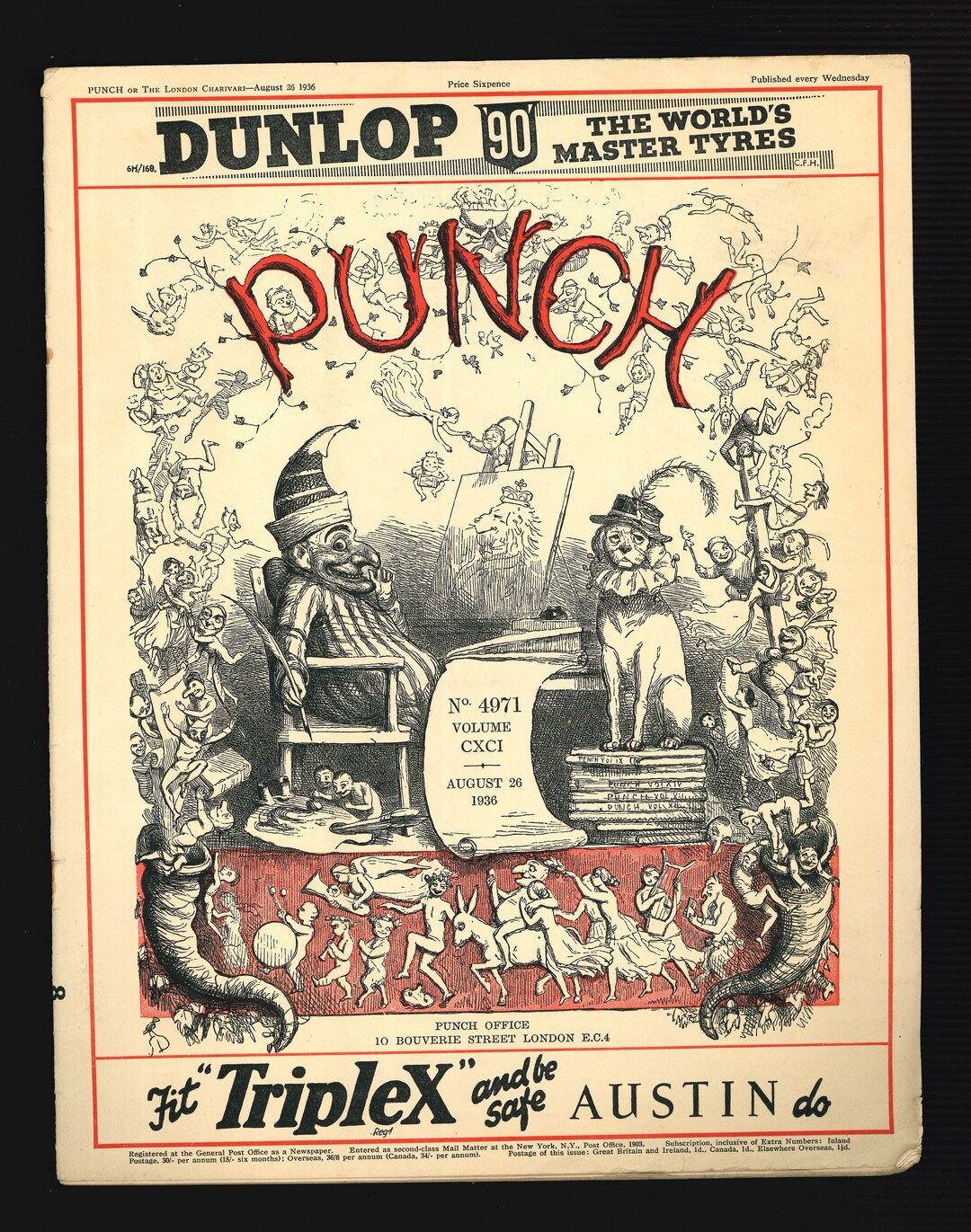 Punch 1936 Back Issues Vintage Original Satire Magazine - Etsy