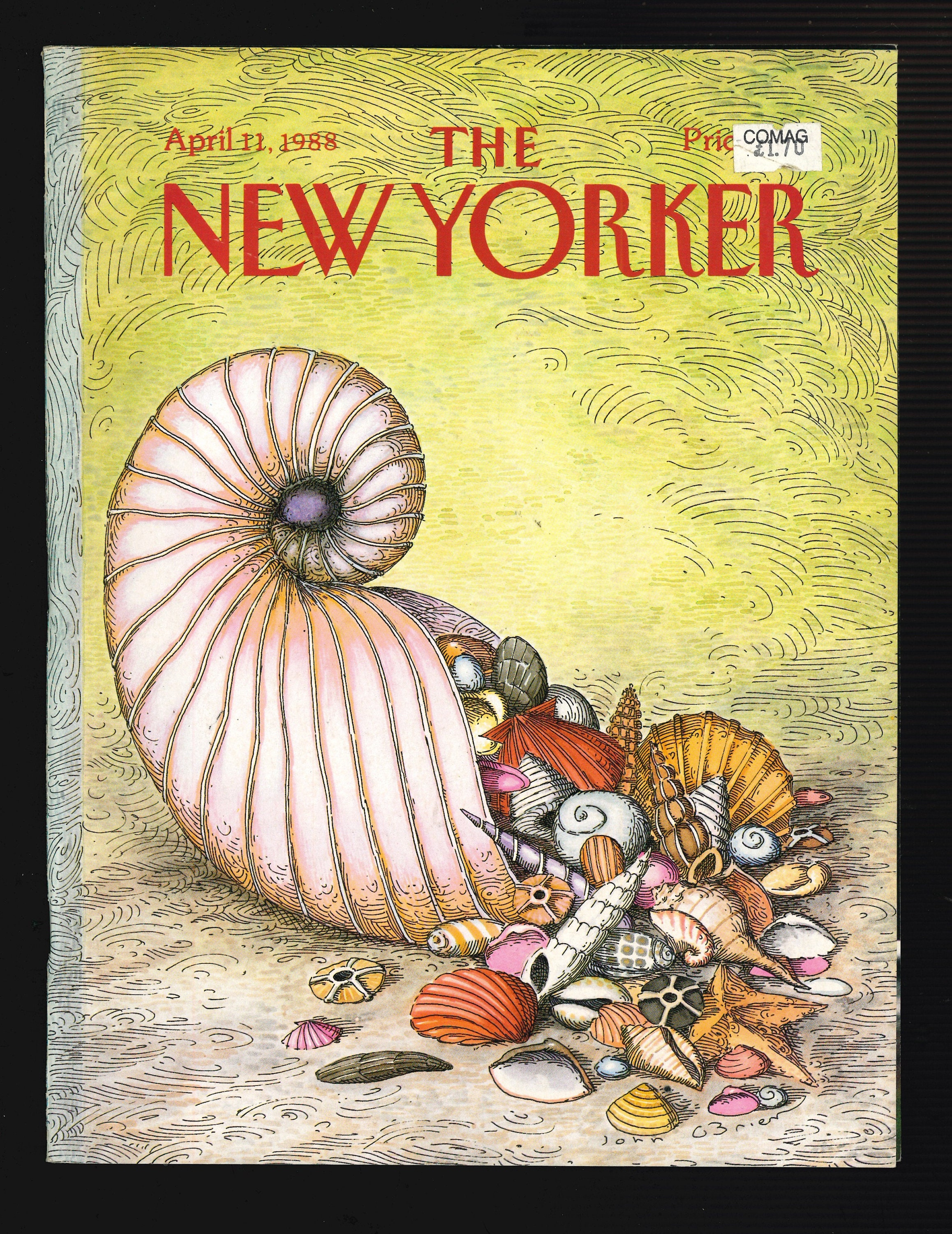 New Yorker Vintage Magazine April 11 1988 Sea Shells by James Lardner ...