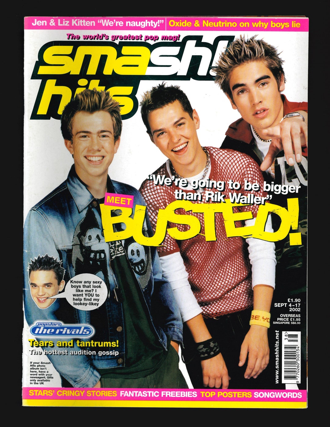 Smash Hits Sept 4-17 2002 Fortnightly British Original Vintage Music ...