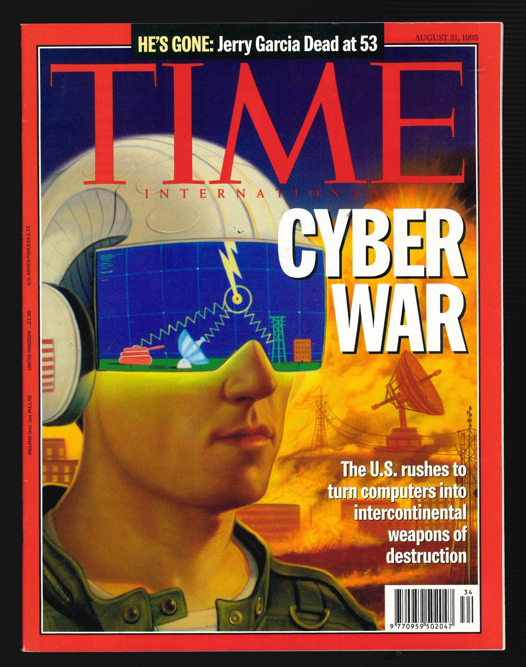 TIME International AUG 21 1995 Vintage Magazine Cyber War. - Etsy