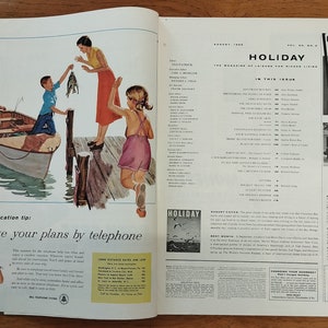 Holiday Aug 1956 US Original Vintage Magazine San Francisco Bay ...
