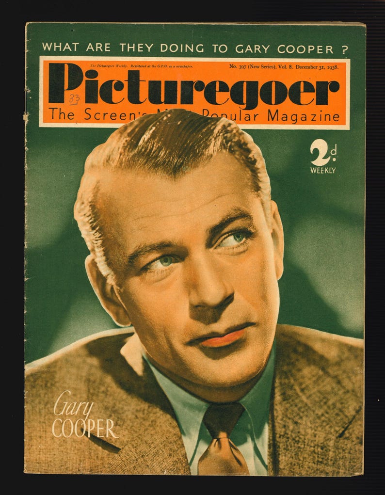 Picturegoer Film Movie Cinema Hollywood Dec 1938 Original Vintage ...