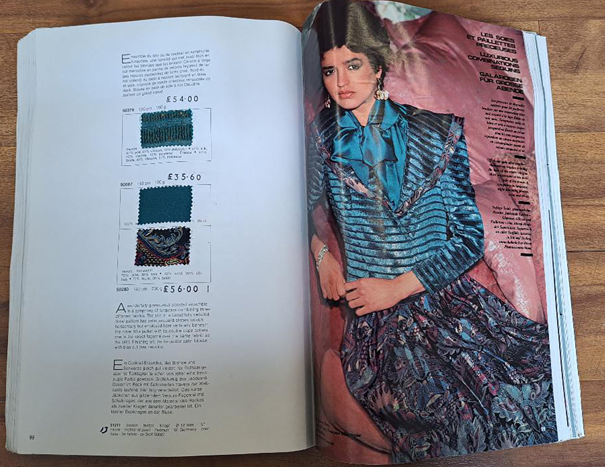 Elegance 1982-83 Paris Trade Textile Catalogue Original Vintage Fashion ...