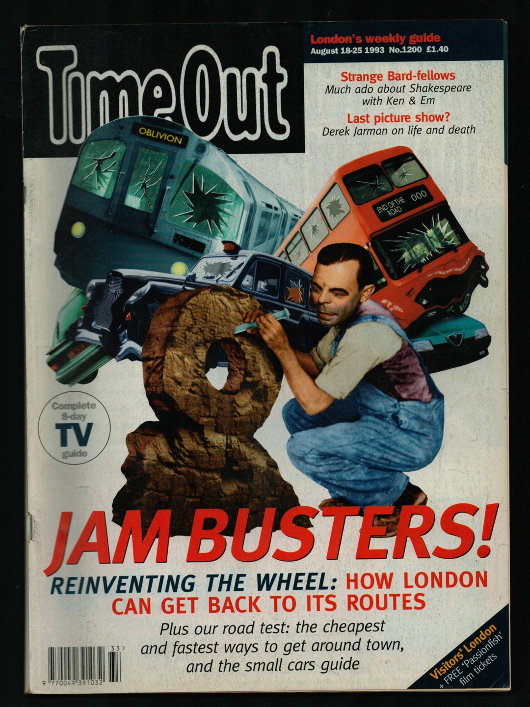 Time Out Magazine No 1200 Aug 18- 25 1993 Jam Busters , Derek Jarman ...