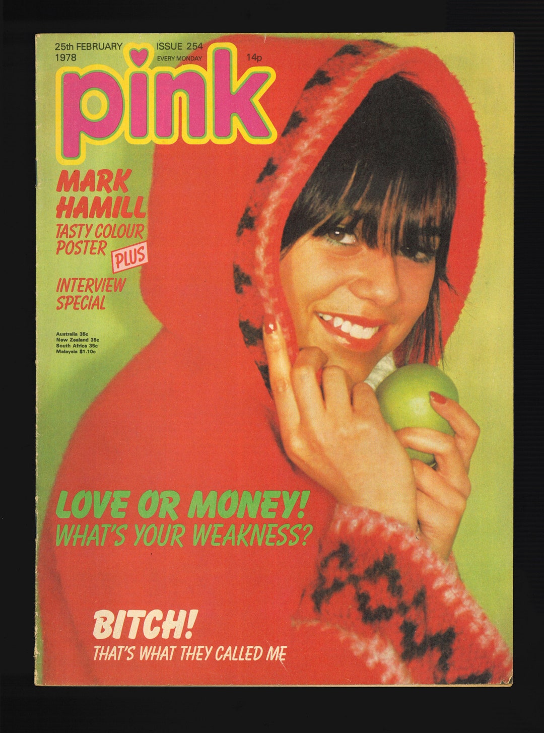 Pink Issue 254 Feb 25 1978 Original Vintage Teen Magazine Mark Hamill ...
