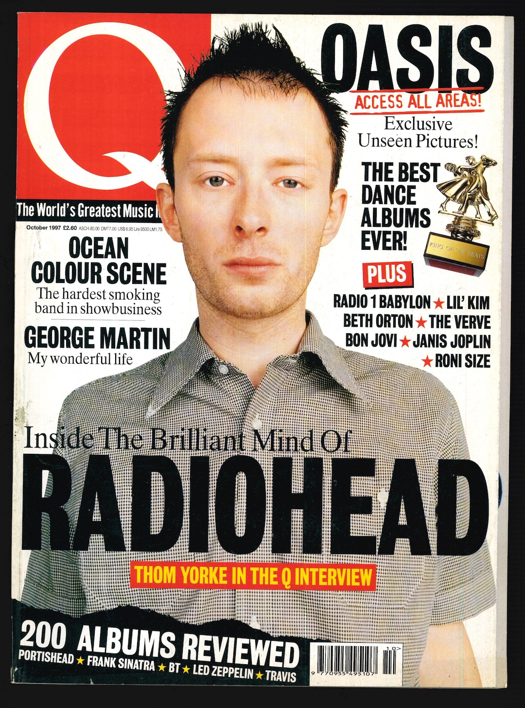 Q Magazine Oct 1997 George Martin Radiohead Oasis - Etsy