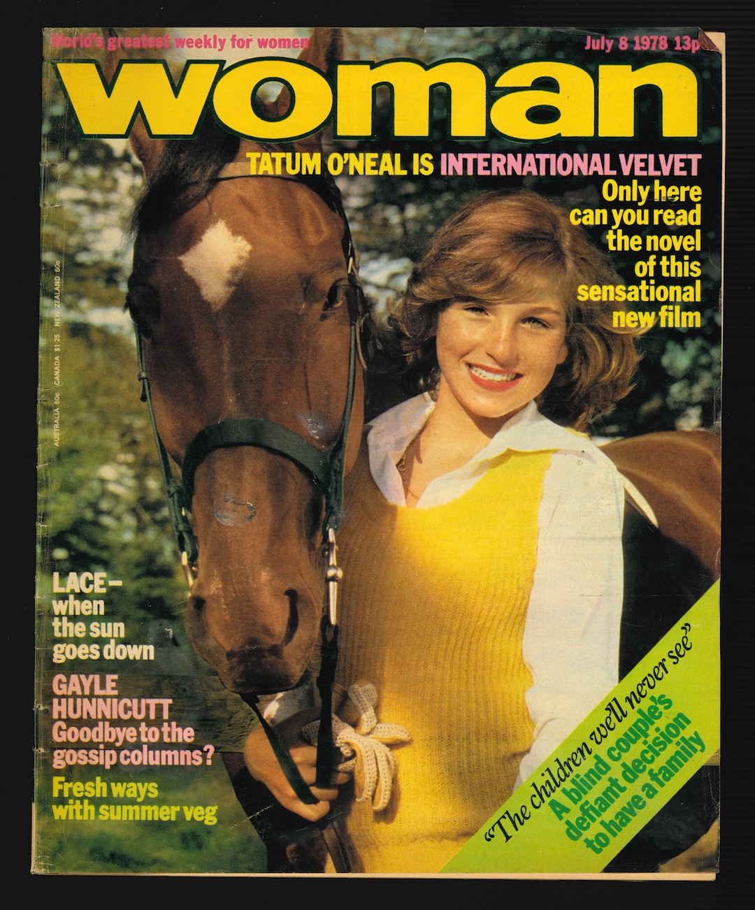 Woman July 8 1978 Vintage Magazine Fashion Beauty Cooking Tatum O'neal ...
