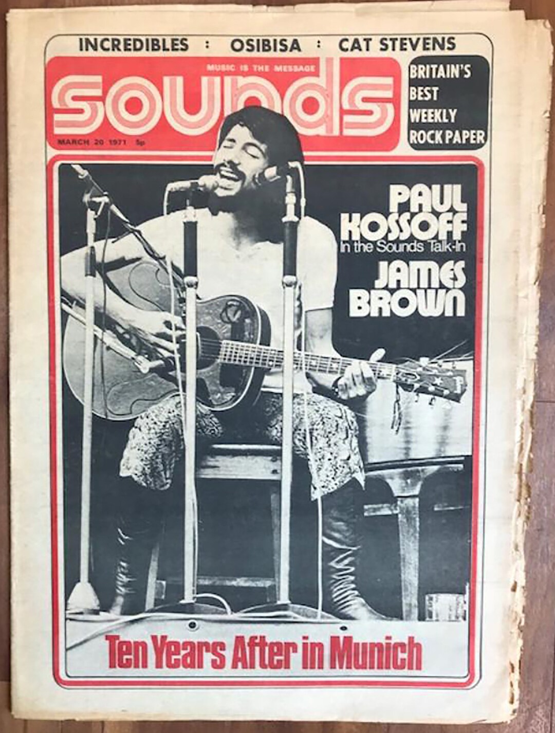 Sounds Magazine 20 de marzo 1971 UK Vintage Original Music Reading ...