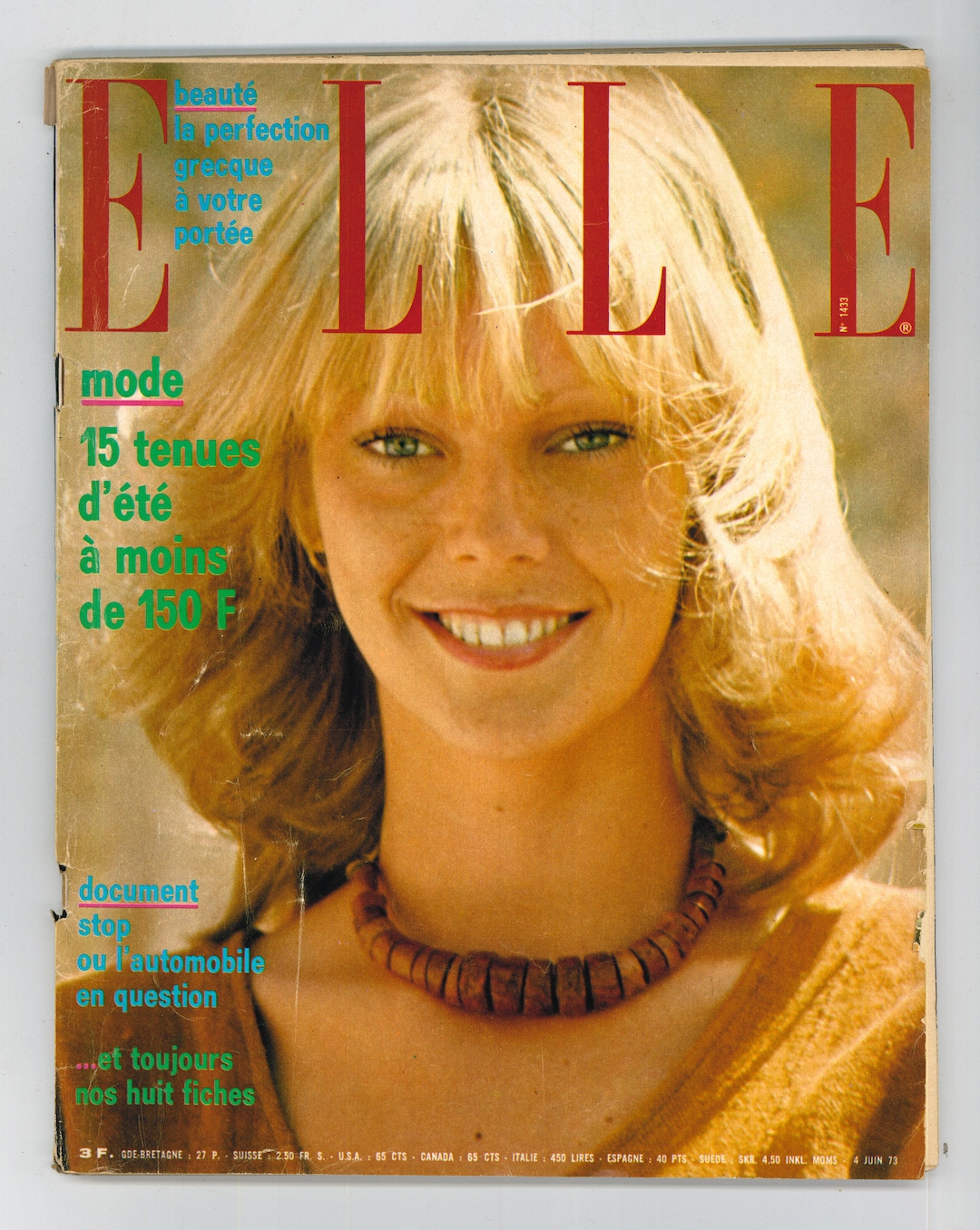 Elle June 4 1973 French Edition Vintage Magazine - Etsy