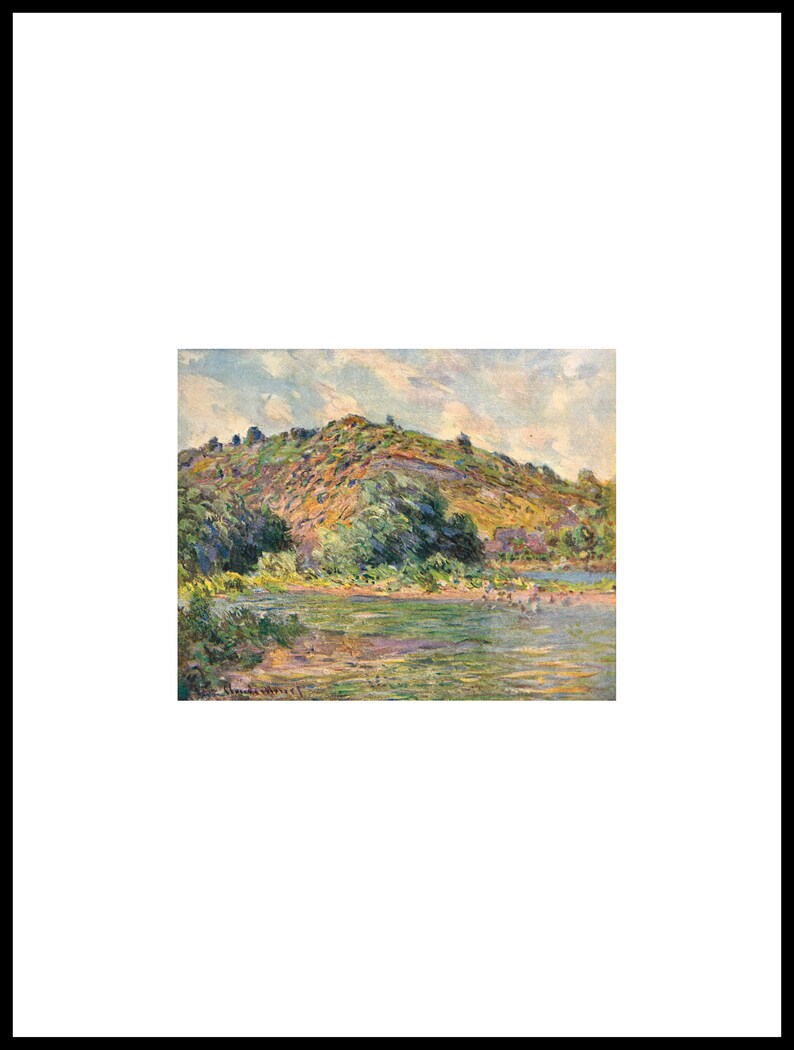 Bords De La Seine Claude Monet Original Tear Sheet Window Mounted Ready ...