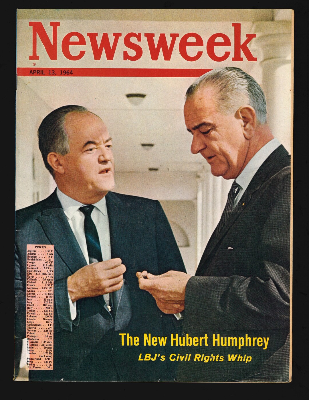 Newsweek Apr 13 1964 Original Vintage Magazine Lyndon Johnson 60th - Etsy