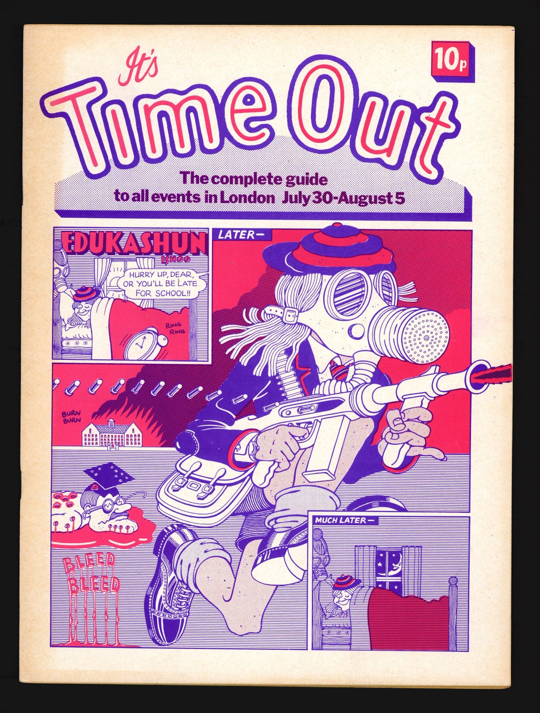 Time Out July 30-aug 5 1971 London Original Vintage Magazine - Etsy