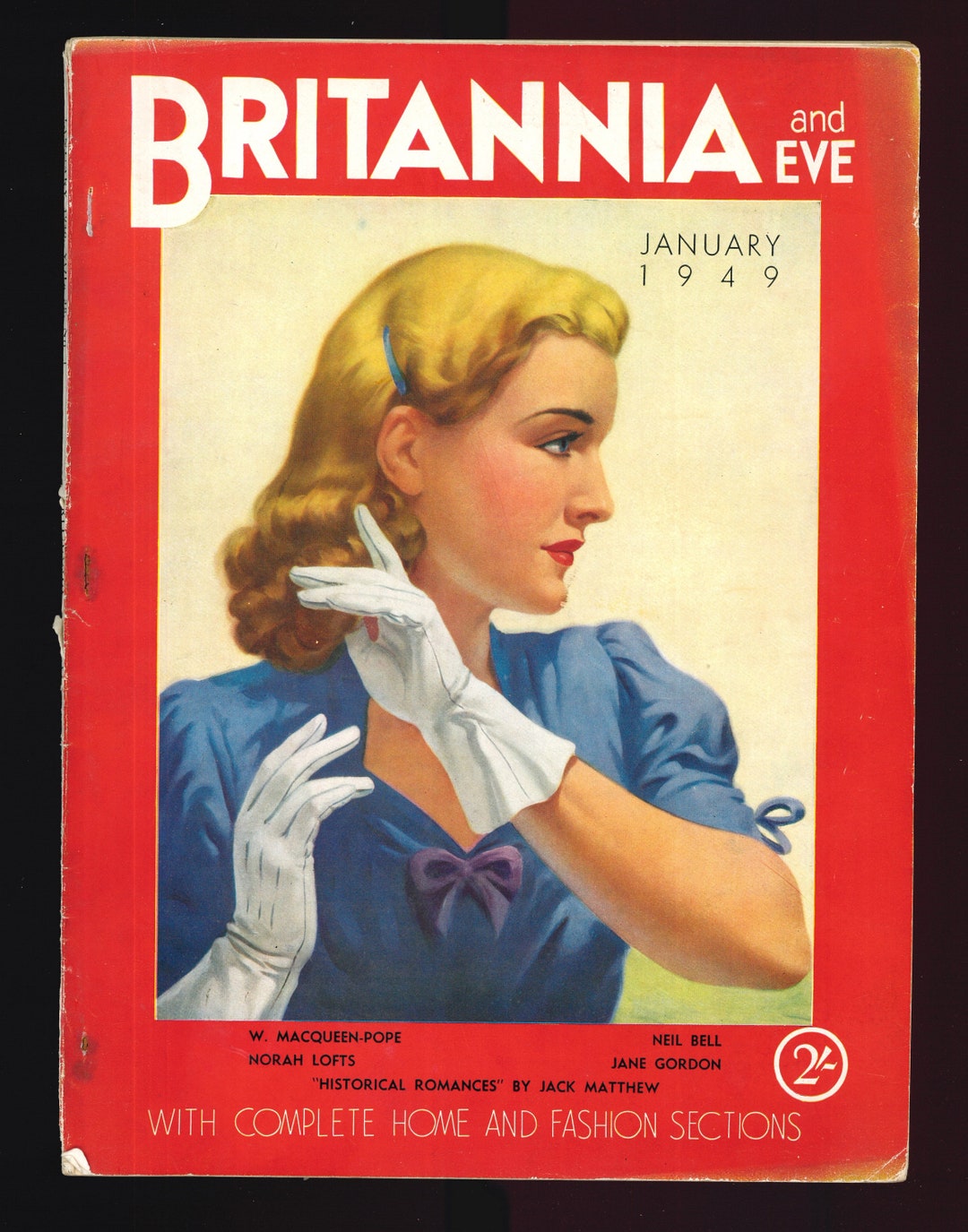 Britannia and Eve Jan 1949 Original Vintage Magazine Home and Fashion ...