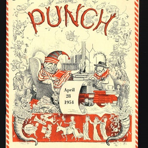 70th Birthday Punch 1954 Bundle of X 55 Copies Vintage Original Satire ...