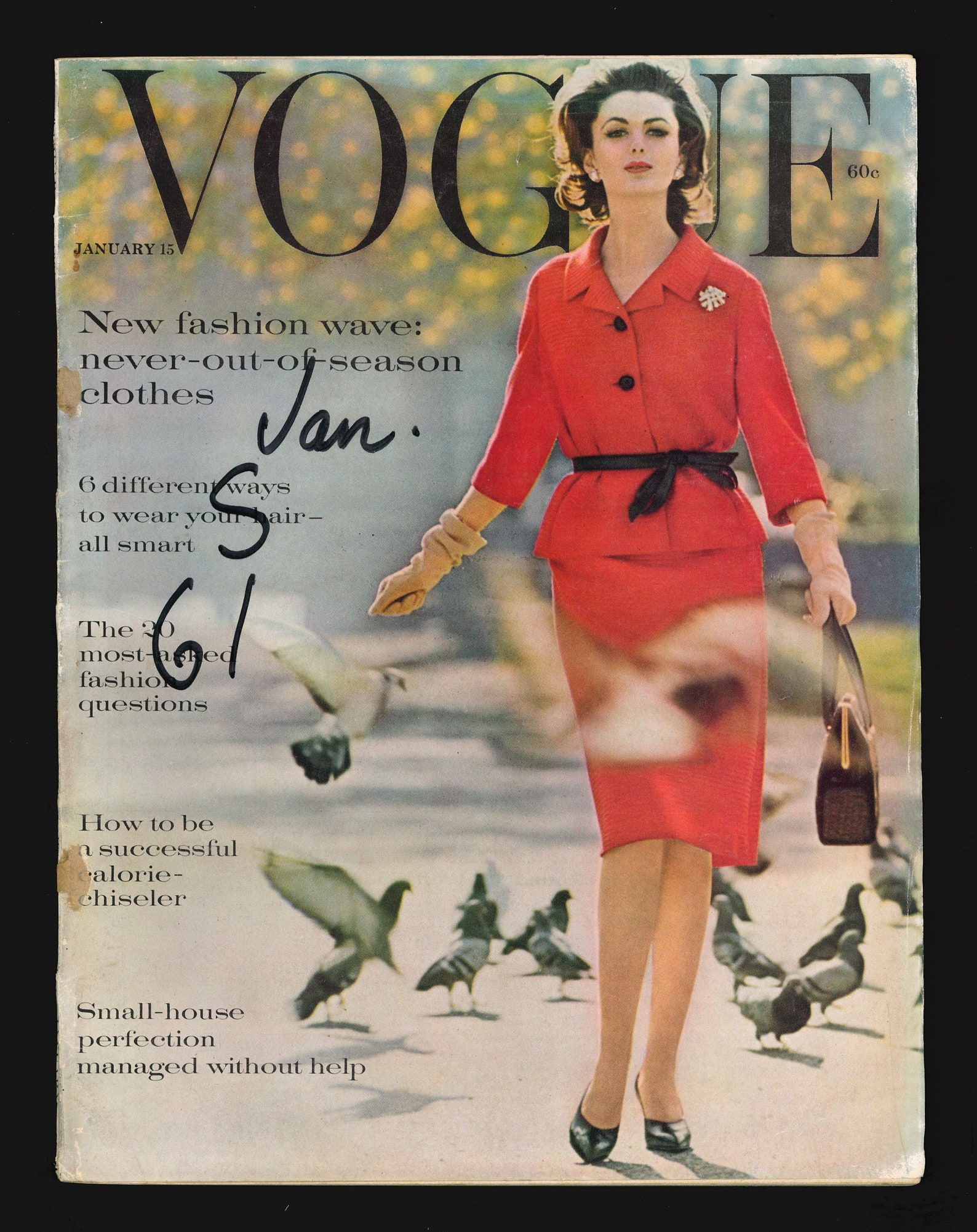 Vogue US Jan 15 1961 Original Vintage Magazine Dorothy Mcgowan Frances ...