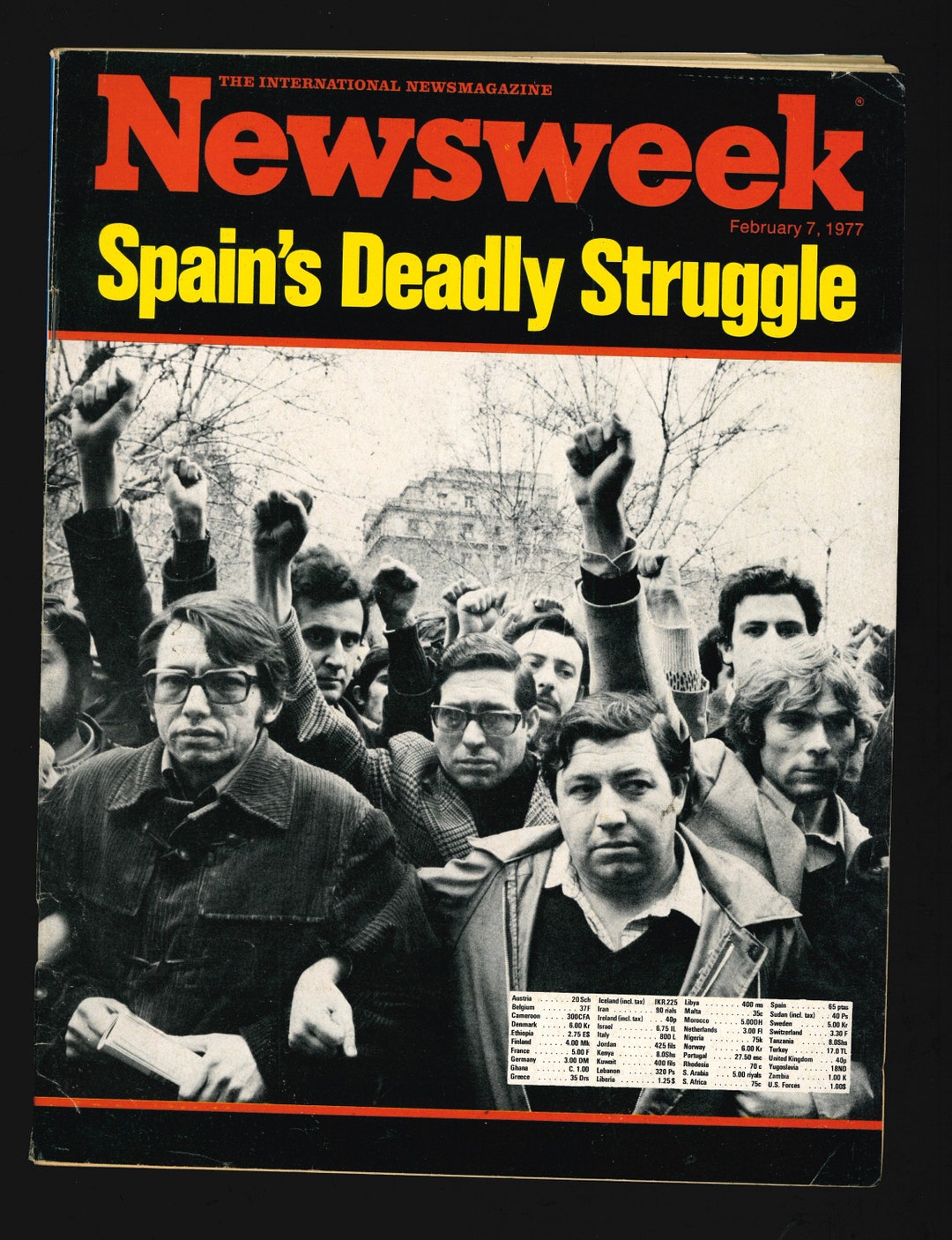 Newsweek Magazine February 7 1977 Spain's Deadly Struggle - Etsy